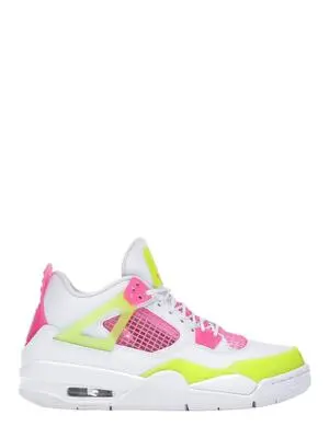 JORDAN 4 Retro Sneakers - White/lemon Venom/pink Blast