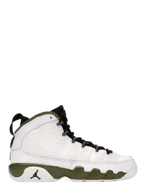 JORDAN 9 Retro High-top Sneakers - White/black/militia Green
