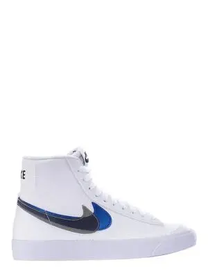 Nike Blazer Mid Next Nature Double Swoosh Sneakers - White/hyper Royal/summit White