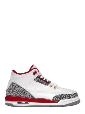 JORDAN 3 Retro Cardinal Gs - White/light Curry/cardinal Red