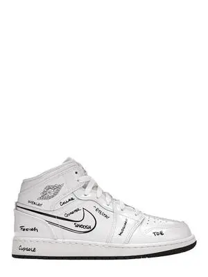 JORDAN Jordan 1 Mid Schematicin White/black