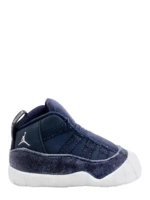 JORDAN 11 Crib Bootie - Midnight Navy Blue/metallic Silver/white