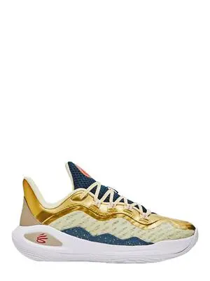 Under Armour Curry 11 Championship Mindset Sneakers - Lemon Ice/metallic Gold/red