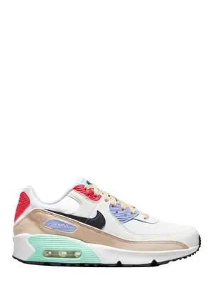 Nike Air Max 90 Leather Patches White/sanddrift/cobalt Bliss
