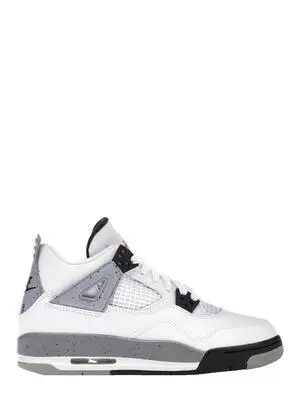 JORDAN 4 Retro Cement Sneakers - White/fire Red/black