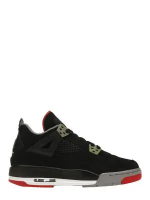 JORDAN 4 Retro Cement Sneakers - Black/fire Red/cement Grey