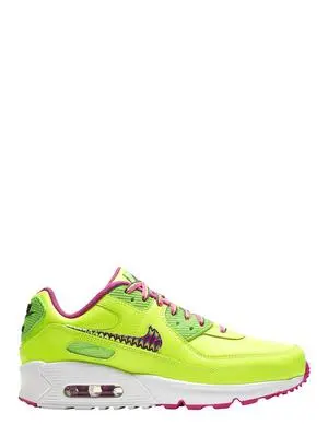 Nike Air Max 90 Leather Sneakers - Volt/fire Pink/green Strike