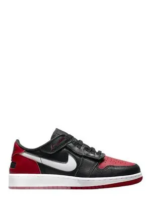 JORDAN 1 Low Flyease Sneakers - Black/white/gym Red