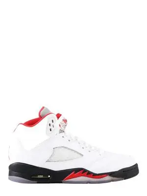 JORDAN 5 Retro - White/fire Red/black