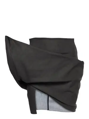 Rick Owens Draped Cotton-blend Miniskirt - Black