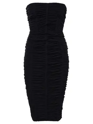 Attico Tulle Bustier Dress - Black