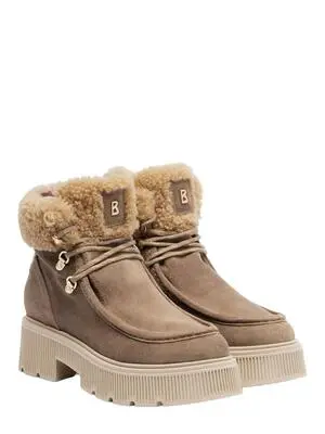 Bogner Turin Suede And Shearling Boots - Beige