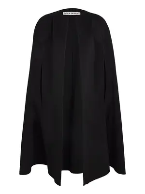 WOLK MORAIS Monceau Cashmere Cape - Black