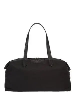 Smythson Norton Leather-trim Travel Bag - Black