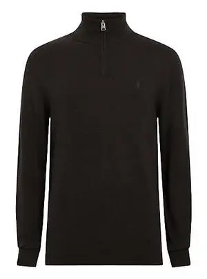 ALLSAINTS Kilburn Funnel-neck Wool-blend Jumper - Coffee Brown