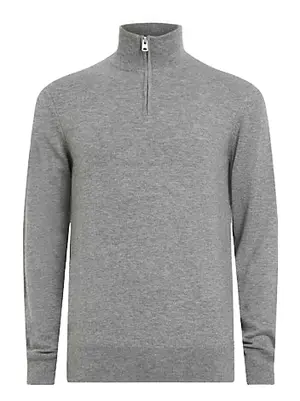 ALLSAINTS Kilburn Funnel-Neck Wool-Blend Jumper Fossil Grey