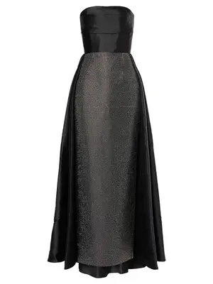 Solace London Embellished Corset Gown - Black