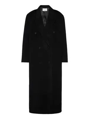THE FRANKIE SHOP Gaia Oversized Wool-blend Coat In Ivory Glow - Black