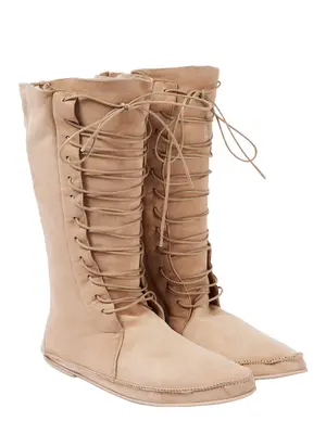 THE ROW Tyler Lace-up Boots - Beige