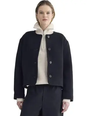 Everlane Wool Cocoon Coat - Black