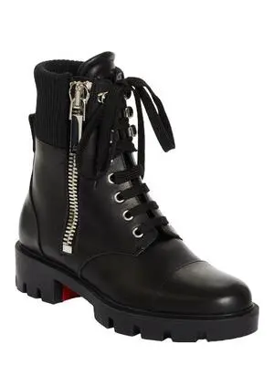 CHRISTIAN LOUBOUTIN En Hiver Lug Sole Bootie - Black