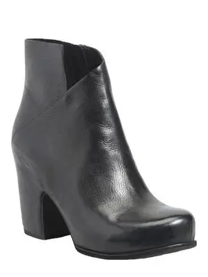KORK-EASE® Seeley Platform Bootie - Black Leather