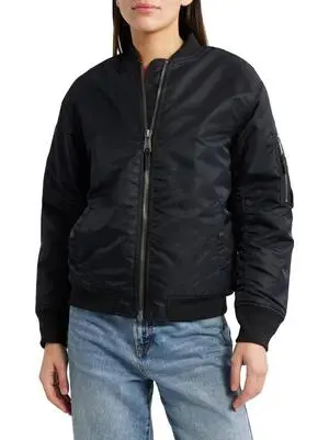 SCHOTT Nylon Ma-1 Flight Jacket - Black