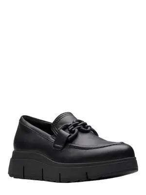 Clarks Loriini Izzy Platform Loafer - Black Leather