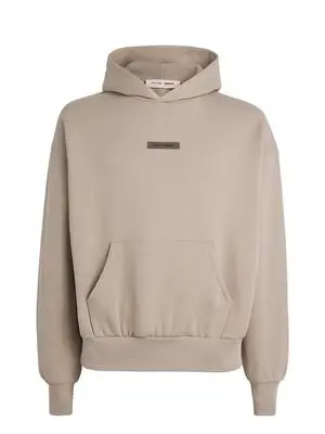 Fear Of God Fear Of God Essentials Cotton-Blend Logo Hoodie Brown