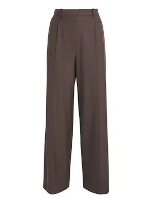 Maje Wide-leg Tailored Trousers - Brown