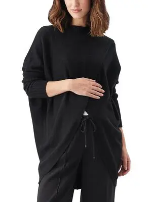 RIPE MATERNITY Hallie Cross Over Knit Sweater - Black