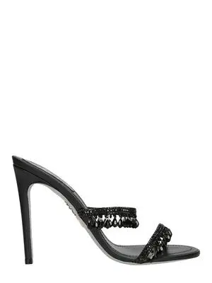 Rene Caovilla René Caovilla Embellished Spiral Sandals Black