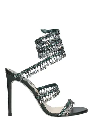 Rene Caovilla René Caovilla Embellished Spiral Sandals Green