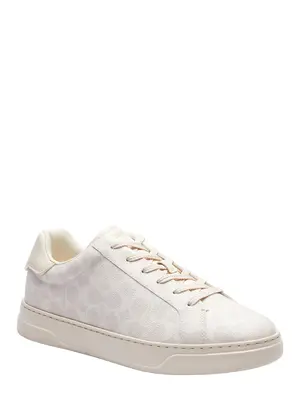 COACH High Line Signature Canvas Sneakers - Off White