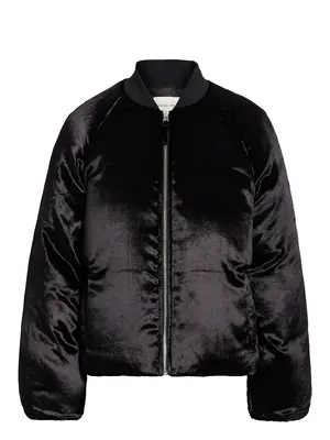 Loulou De Saison Loulou Studio Lafu Velvet Bomber Jacket - Black