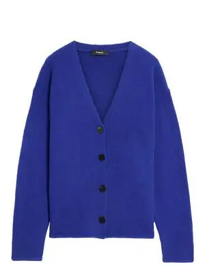Theory Brushed Wool Cardigan - Indigo