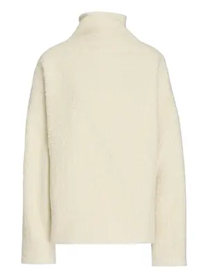 LE17SEPTEMBRE Bouclé Turtleneck Top - Ivory