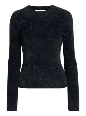 Vince Metallic Knitted Sweater - Black