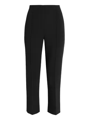Theory Theory Cropped Tapered Crepe Pants Black