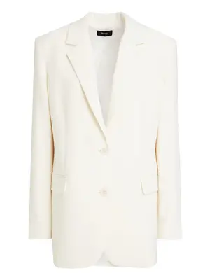 Theory Crepe Blazer - Ivory