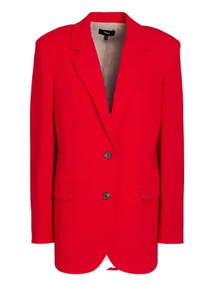 Theory Crepe Blazer - Red