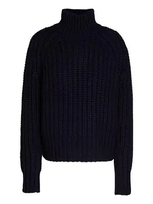 Vince Vince. Ribbed Wool And Cashmere-Blend Turtleneck Sweater Midnight Blue