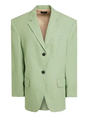 Theory Theory Linen Blazer Leaf Green
