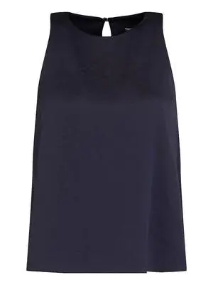 Theory Satin Tank - Navy