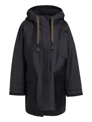 Theory Gabardine Parka - Black
