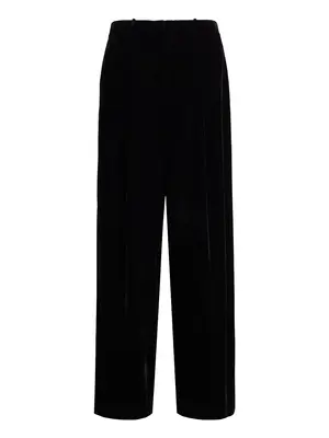 Theory Velvet Wide-leg Pants - Black