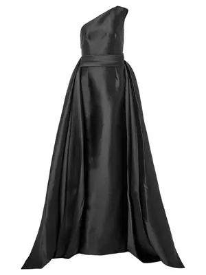 Solace London The Charo One-shoulder Gown - Black