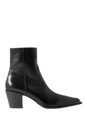 JIMMY CHOO Cece 60 Leather Ankle Boots - Black