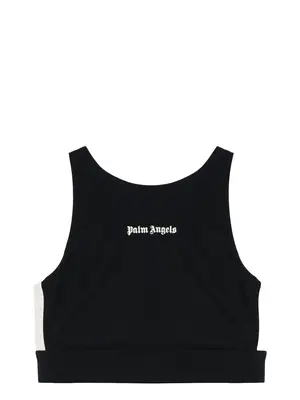 Palm Angels Logo-print Top - Black