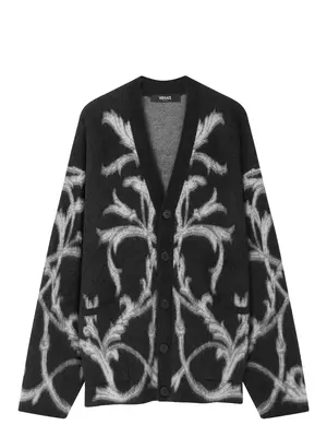 Versace Acanthus Leaves Cardigan - Black